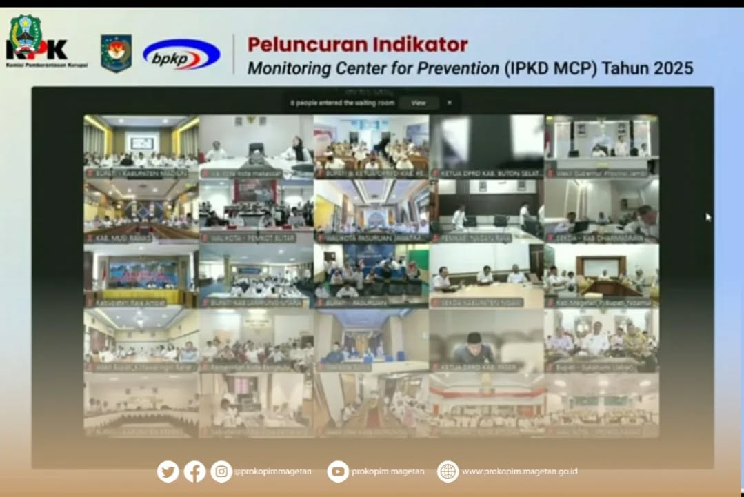 KPK RI Luncurkan Monitoring Center for Prevention (IPKD MCP) Tahun 2025 – Magetan Official